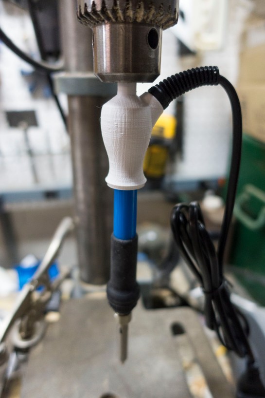 Soldering Iron Drill Press Adaptor | Retro Tech Journal